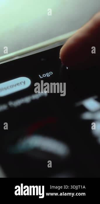 Logo option within a design app, creation of a personalized logo Stock ...