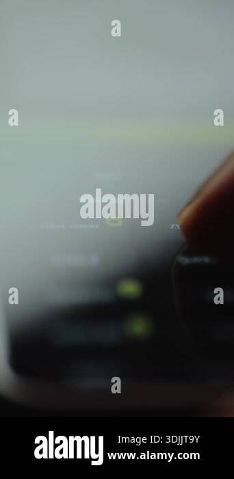 Scrolling the text styles gallery within a content creation app Stock ...