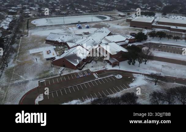 Campus layout in Coppell, suburbs Dallas shows Winter Storm Fern impact ...