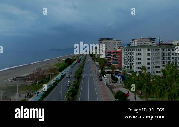 Aerial Video of City Landscape on a Warm Day Stock Video Footage - Alamy