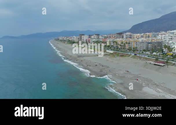 Drone captures sandy empty beaches under blue sky Stock Video Footage ...