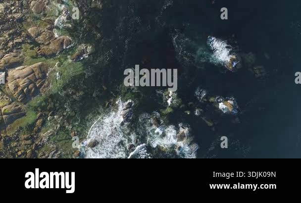 Texture of wet rocks and sea foam The concept of geology Stock Video ...