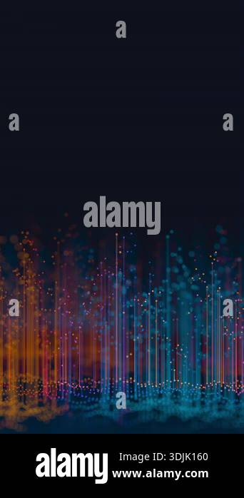 Abstract 3D big data plot visualization. Futuristic infographics ...