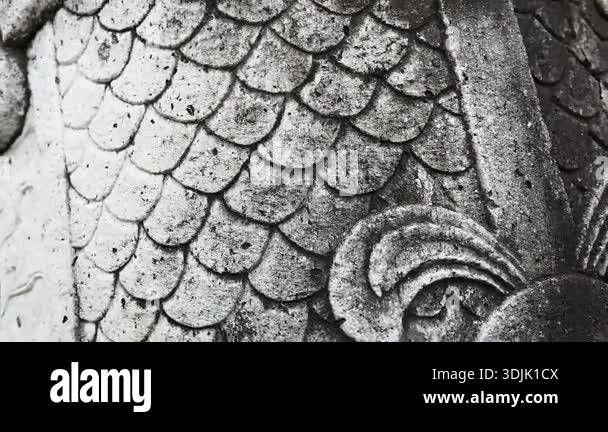 Detailed view of ornate stone statue Stock Video Footage - Alamy