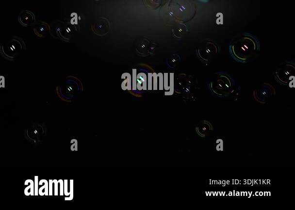 Floating soap bubbles with iridescent colors Stock Video Footage - Alamy