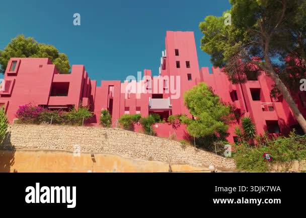 La Muralla Roja pink residential complex by Ricardo Bofill. Calpe ...