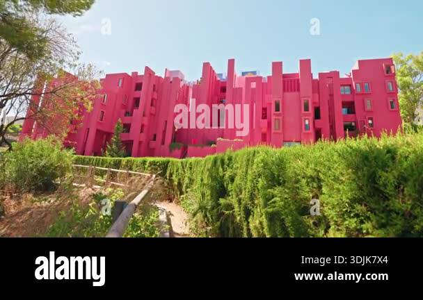 La Muralla Roja pink residential complex by Ricardo Bofill. Calpe ...
