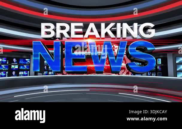 Intros, news studio-style screensavers with breaking news graphics, a ...