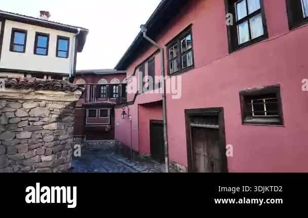 PLOVDIV, BULGARIA -DECEMBER 19, 2023: Street and Nineteenth Century ...