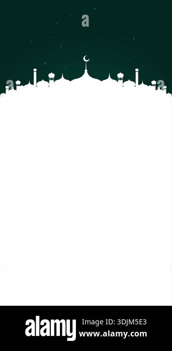 Idul Fitri flat icon animation with simple vector icons and modern flat ...