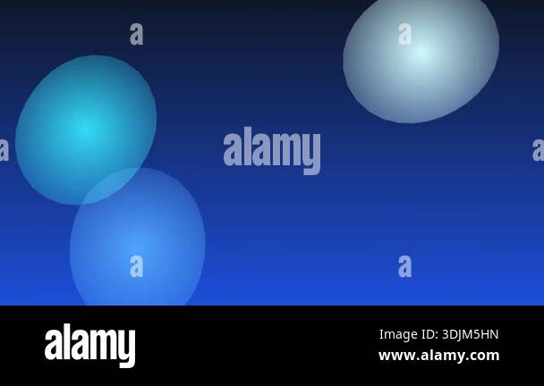 Glowing Blue Spheres Floating in Dark Blue Background Stock Video ...