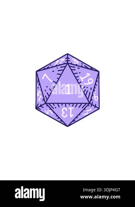 flashy sales animation of natural 1 D20 dice roll Stock Video Footage ...