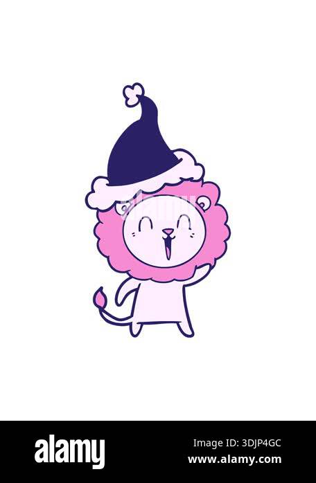 vibrating motion animation of laughing lion hand drawn line drawing of ...