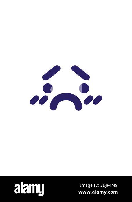 flashy sales animation of unhappy face icon Stock Video Footage - Alamy