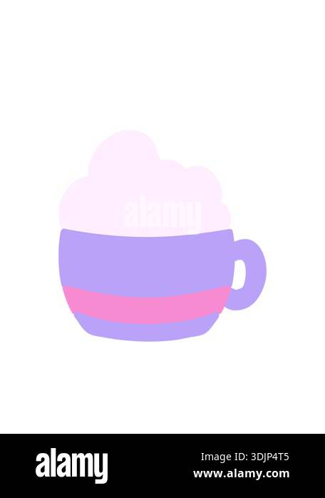 blinking radial lines animation of coffee cup design Stock Video ...