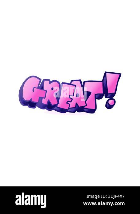 spinning motion animation of freehand drawn cartoon Great symbol Stock ...