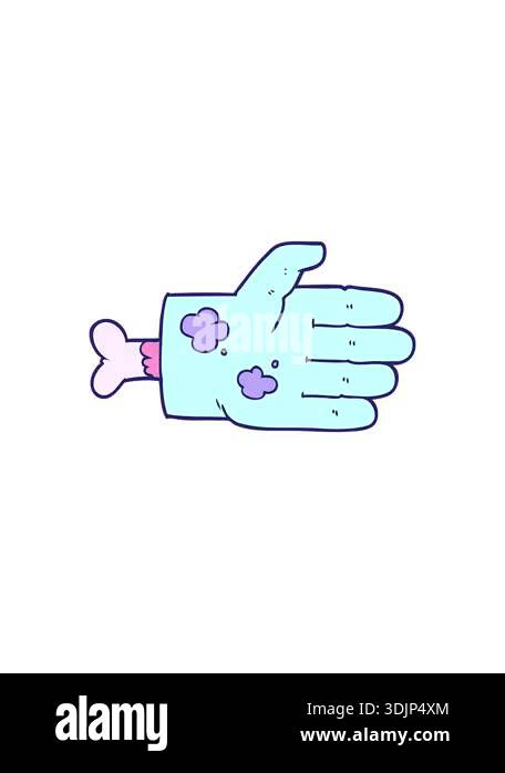flashy sales animation of cartoon zombie hand Stock Video Footage - Alamy