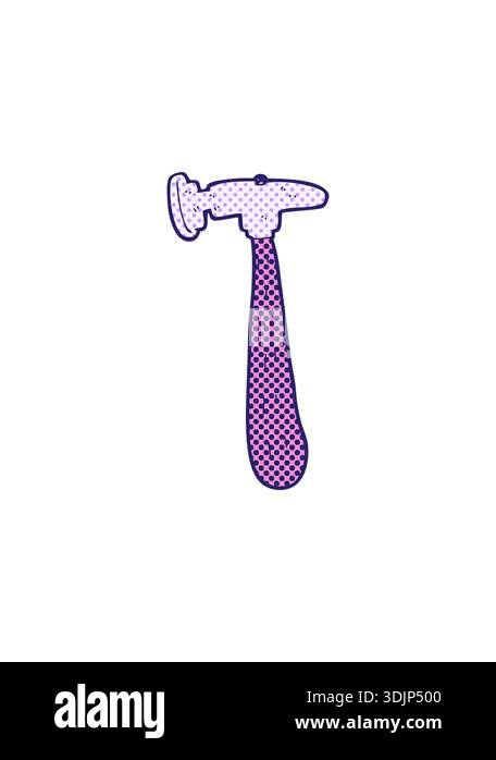 jiggle and pause animation of hammer drawing Stock Video Footage - Alamy