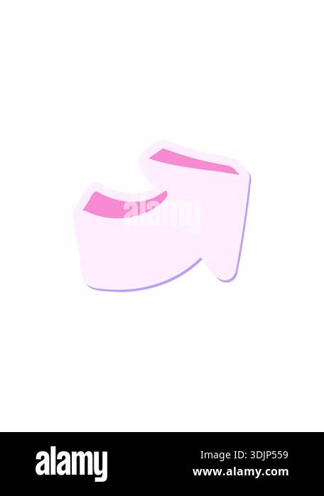 radioactive glowing animation of cartoon pointing arrow sticker Stock ...