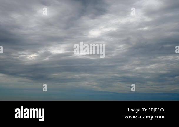 Dramatic Time Lapse of Heavy Grey Clouds Over the Tropical Ocean at ...