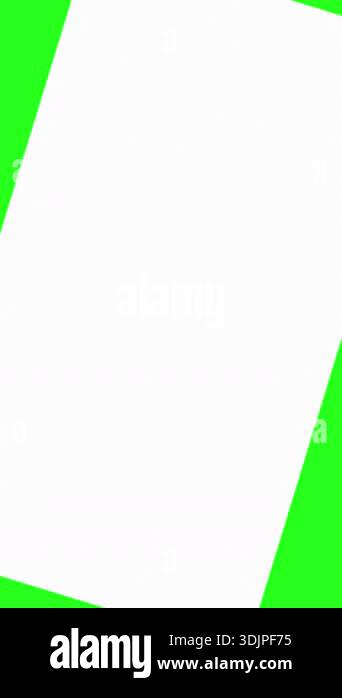 Abstract White Paper Rising Transition on Chroma Key Green Stock Video ...