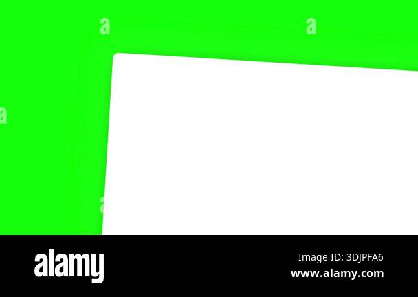 Scrapbook style paper transition with green screen background Stock ...