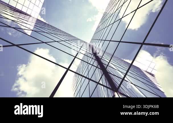 Windows mirror facade wall building bg 4k Stock Video Footage - Alamy