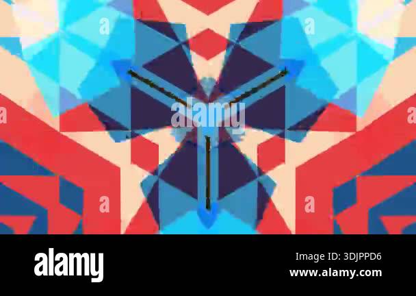 Abstract geometric pattern featuring vibrant colors and symmetrical ...