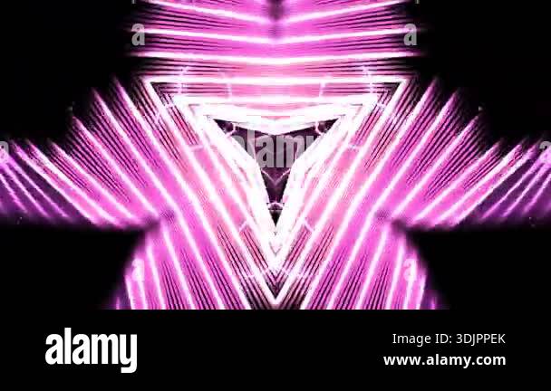 Modern abstract art featuring vibrant pink neon lights and dynamic ...