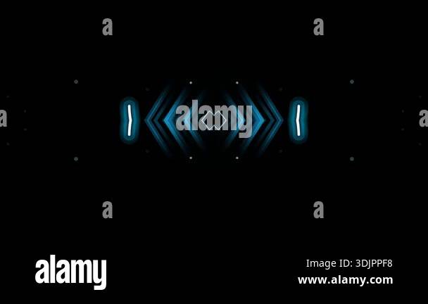 Modern coding symbol with blue glow on dark background representing ...