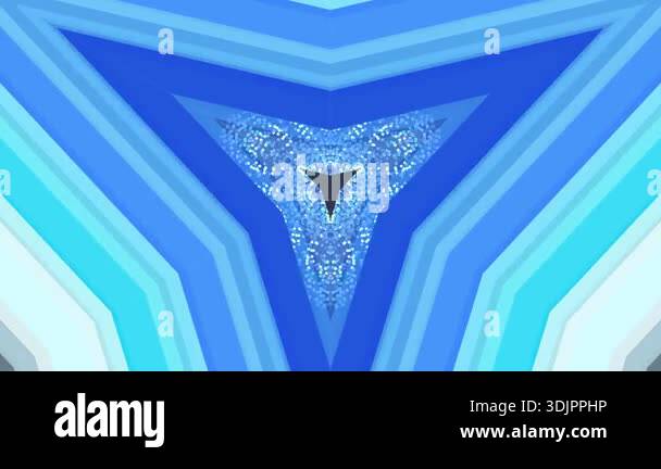Abstract blue triangle shapes forming a vibrant artistic pattern with ...