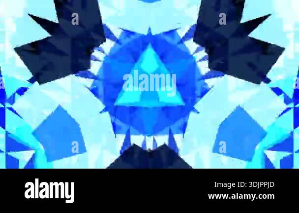 Abstract blue geometric patterns forming a visually striking animal ...