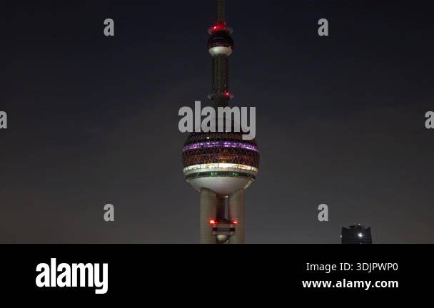 Timelapse of the Shanghai pearl tv tower from a high vantage point ...