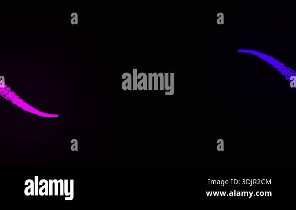 Flowing Particles on black background Stock Video Footage - Alamy