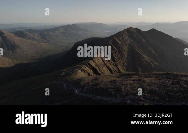 High aerial perspective capturing majestic mountain peaks and vast ...