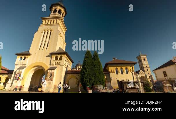 Alba Iulia, Romania - October 20, 2024: People waling nearby Poarta ...