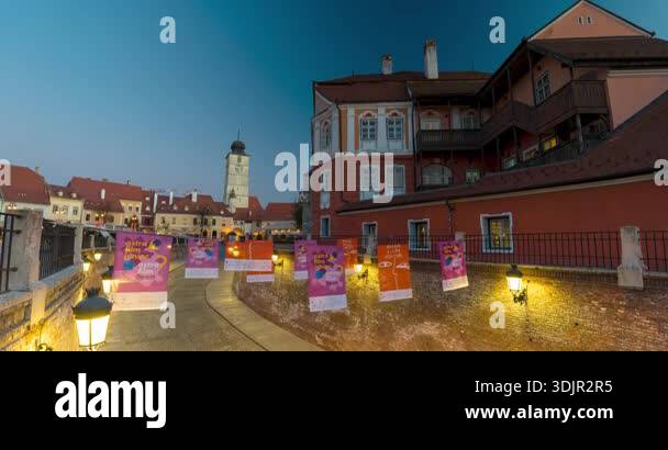 Sibiu, Romania - October 21, 2024: View to the Small square from the ...