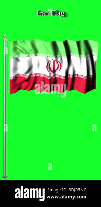 Iran Flag Animation and Tricolor in Motion Stock Video Footage - Alamy