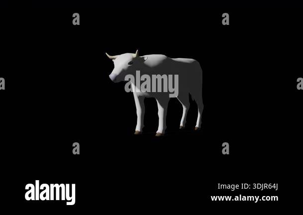 Cartoon Cow with Alpha Channel and Loop Stock Video Footage - Alamy