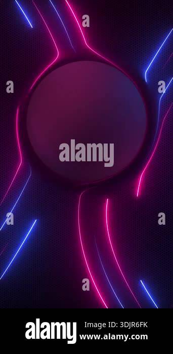 Trendy gaming technology background with glowing pink and blue neon ...