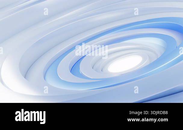 3D render Abstract white blue swirling lines pattern background. Modern ...