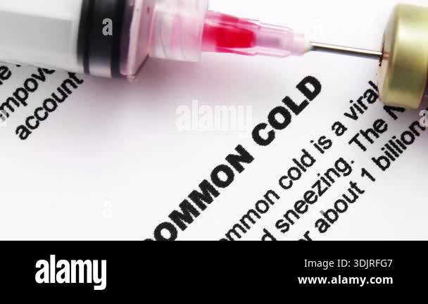 Medical Injection Scene With Syringe And Vial Over Document About ...