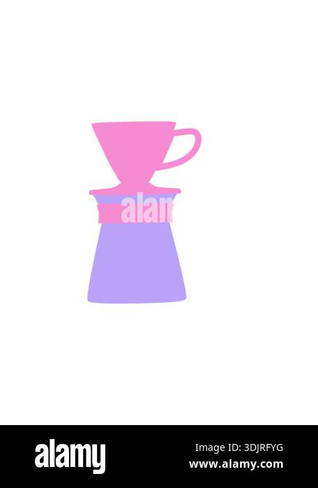 horizontally vibrating animation of drip coffee maker Stock Video ...