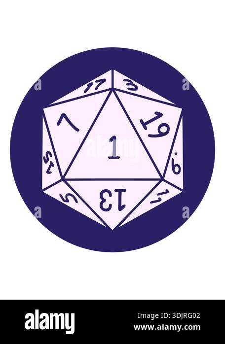 bobbing motion animation of icon of natural 1 D20 dice roll Stock Video ...