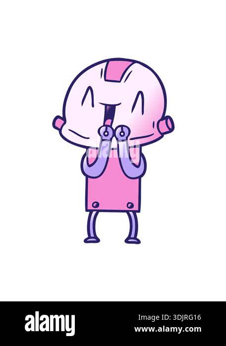 vibrating motion animation of cartoon robot doodle Stock Video Footage ...