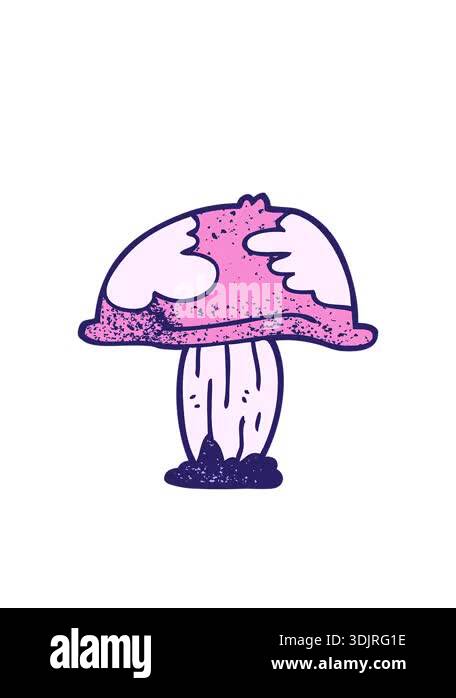 bobbing motion animation of cartoon doodle of poisonous toadstool Stock ...