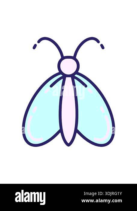 spinning motion animation of simple cute cartoon of butterfly Stock ...