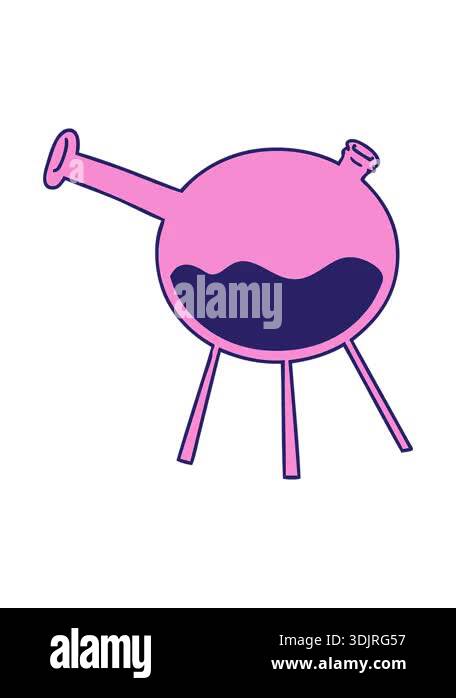 pixelize effect animation of hand drawn cartoon doodle of a science ...