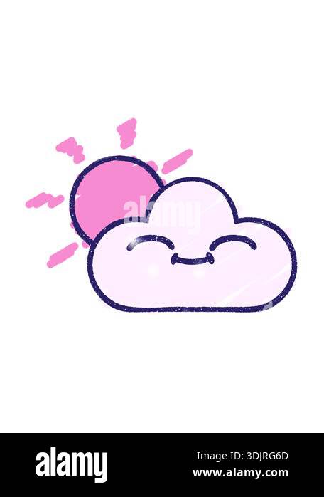 glitter effect animation of fun Cloud Chalk Drawing Stock Video Footage ...