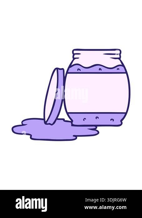 jiggle and pause animation of cartoon doodle of a strawberry jam Stock ...